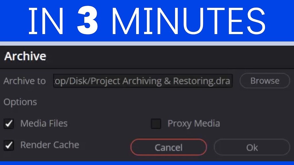 DaVinci Resolve Project Archiving & Restoring Explained - Workflow - PostProList